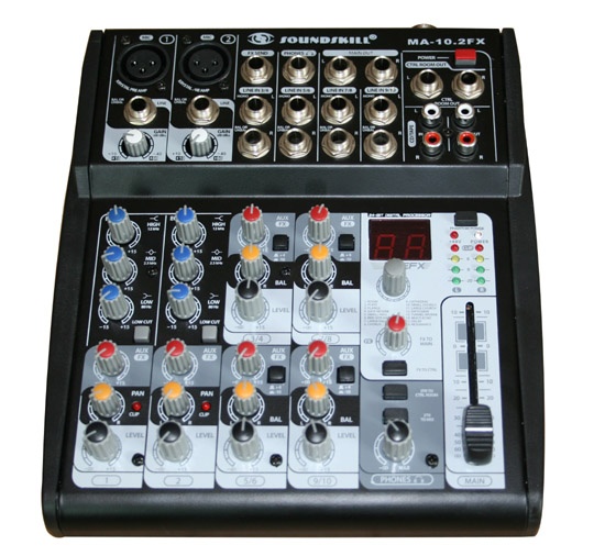 10 channel small Audio Mixer